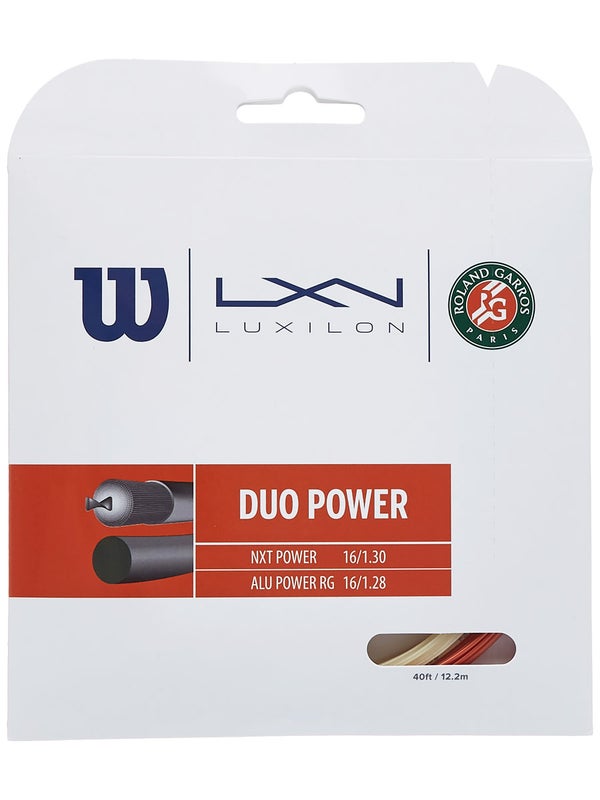 Wilson Duo Power Roland Garros String Set 1.30/16 (ALU Power - Red / N ...